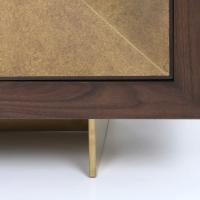 China Dark Solid Wood Walnut Sideboard Wooden Buffet Cabinet OEM for sale