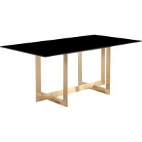 China White Contemporary Marble Dining Table Counter Height Stainless Steel Metal Legs for sale