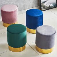 China Velvet Seat Metal Counter Bar Stools Chair for Coffee Shop and Living Room Function for sale