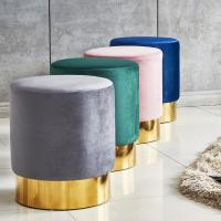China Velvet Seat Metal Counter Bar Stools Chair for Coffee Shop and Living Room Function for sale