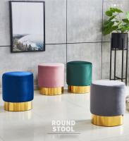 China Velvet Seat Metal Counter Bar Stools Chair for Coffee Shop and Living Room Function for sale
