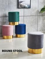 China Velvet Seat Metal Counter Bar Stools Chair for Coffee Shop and Living Room Function for sale