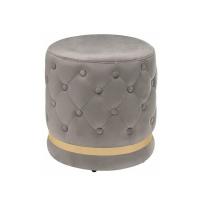 China Plastic Wooden Round Ottoman Stool Seat Chair Pouf for sale