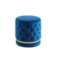 China Plastic Wooden Round Ottoman Stool Seat Chair Pouf for sale