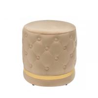 China Plastic Wooden Round Ottoman Stool Seat Chair Pouf for sale
