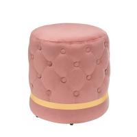 China Plastic Wooden Round Ottoman Stool Seat Chair Pouf for sale