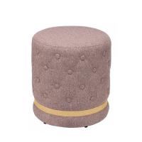 China Plastic Wooden Round Ottoman Stool Seat Chair Pouf for sale