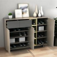 China Plywood Slim Wooden Shoe Cabinet Rack Storage Modern Home Furniture 3 Tier for sale