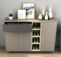China Plywood Slim Wooden Shoe Cabinet Rack Storage Modern Home Furniture 3 Tier for sale