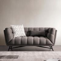 China Tufted Sectional Loveseat Sleeper Sofa Bed Pull Out Yellow Velvet for sale