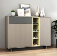 China Plywood Slim Wooden Shoe Cabinet Rack Storage Modern Home Furniture 3 Tier for sale