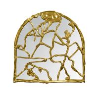 China Full Length Hanging Brushed Brass Mirror 100x200cm Decorative for sale