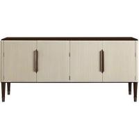 China Hotel Low Wood Mirrored Sideboard Unit Entertainment Console Table for sale