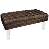 China Indoor Ottoman Bench Upholstered Velvet Pink Red Green for sale