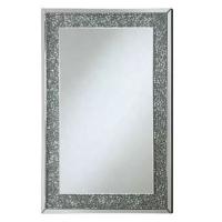 China Glass LED Crystal Bedroom Wall Mirror Decorative Full Length Home Furniture for sale