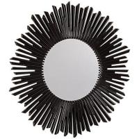 China Metal Frame Sunflower Round Wall Mirror 24 X 36 Antique Gold For Dressing Room for sale