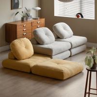 China Reclining Convertible Sectional Couch Bed Sofa Tatami With Velvet Fabric for sale
