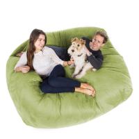 China Outdoor 7Ft Giant Bean Bag Lounge Chair Soft Faux Fur Fabric EPS Fill for sale