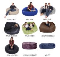 China Outdoor 7Ft Giant Bean Bag Lounge Chair Soft Faux Fur Fabric EPS Fill for sale
