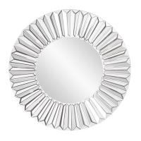 China Antique Brass Arched Wall Mirror Oversized Round 100cm for sale