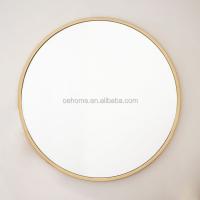 China Antique Brass Arched Wall Mirror Oversized Round 100cm for sale