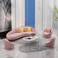 China Parlor Rest Area Reception Chair Set With Customized Size And Three Seat Velvet Couch for sale