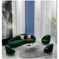 China Parlor Rest Area Reception Chair Set With Customized Size And Three Seat Velvet Couch for sale