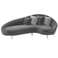 China Parlor Rest Area Reception Chair Set With Customized Size And Three Seat Velvet Couch for sale
