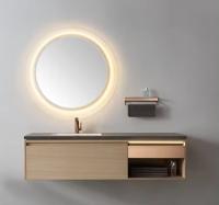China Rectangle Wood Bathroom Vanity Sink Unit 18 Inch Compact Design for sale