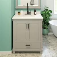 China Wall Mounted Bathroom Vanity Units Sinks And Cabinets MDF Plywood for sale