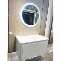 China LED Mirrored Bathroom Cabinets Toilet Vanity Cupboard Restroom Sink for sale