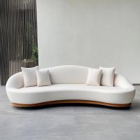 China Italian Velvet Sofa Fabric Leisure Curved Couch Set Modern Unique Living Room Sofa For Modern Lounge for sale