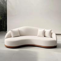 China Italian Velvet Sofa Fabric Leisure Curved Couch Set Modern Unique Living Room Sofa For Modern Lounge for sale