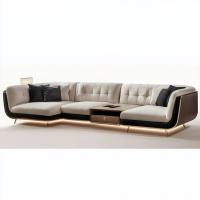 China FOAM Filling Material Luxury Living Room Fabric Sofa Velvet Upholster Sectional Sofa For Home Hotel And End Design for sale