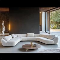 China Corner Sofa Modern Round Cloud Couch Sectional White Living Room Modern Velvet Live Sofa Room Sofa Set Modern for sale