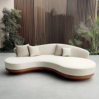 China NO Inflatable Modern Design Sectional Sofa Set With Corner Style And Curved Modular Velvet Fabric for sale