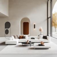 China NO Inflatable Modern Design Sectional Sofa Set With Corner Style And Curved Modular Velvet Fabric for sale