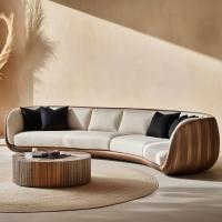 China Modern White Sectional Sofa With Solid Wood Leg Perfect Addition To Home Living Room Furniture for sale