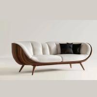 China Modern White Sectional Sofa With Solid Wood Leg Perfect Addition To Home Living Room Furniture for sale