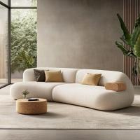 China Fabric Covered Density Sponge-Filled Solid Wood Frame Sofa Set For Contemporary Design Home Furniture Villa Living Room for sale