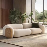 China Fabric Covered Density Sponge-Filled Solid Wood Frame Sofa Set For Contemporary Design Home Furniture Villa Living Room for sale