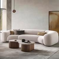 China Fabric Covered Density Sponge-Filled Solid Wood Frame Sofa Set For Contemporary Design Home Furniture Villa Living Room for sale