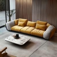 China Fabric Covered Density Sponge-Filled Solid Wood Frame Sofa Set For Contemporary Design Home Furniture Villa Living Room for sale