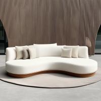 China Curved Modular Boucle Fabric Decor Sofa Cozy Sectional Floor Corner Sofa Furniture Modern Living Room Set for sale