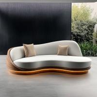 China Curved Modular Boucle Fabric Decor Sofa Cozy Sectional Floor Corner Sofa Furniture Modern Living Room Set for sale