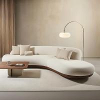 China Japanese Design Home Walnut-Colored Sofa Set Featuring Wood Legs And No-Wash Tech Fabric for sale
