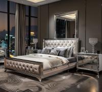 China Bedroom Set Specific Mirrored Modern Style Queen Size Bed Furniture With Contemporary Design for sale