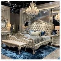 China Modern Double Bed Master Bedroom Luxury French Light Luxury Princess Bed Solid Wood Wedding Bed for sale