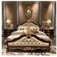 China Modern Double Bed Master Bedroom Luxury French Light Luxury Princess Bed Solid Wood Wedding Bed for sale