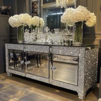 China Custom TV Stand Set Latest Design Mirrored TV Console Stand For Modern Luxury Home Decor And Living Room Wooden TV Stands for sale